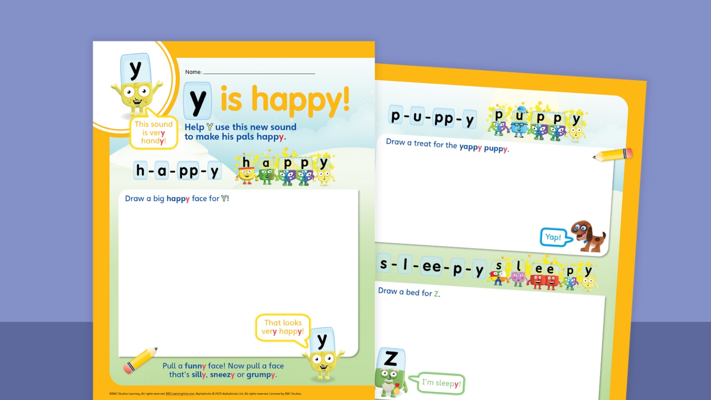Get to Know All Your Letters Like Alphablock Y! | BBC Learning Hub